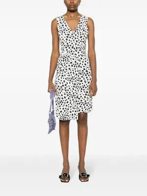 Moschino Polka Dot-print Gathered Dress