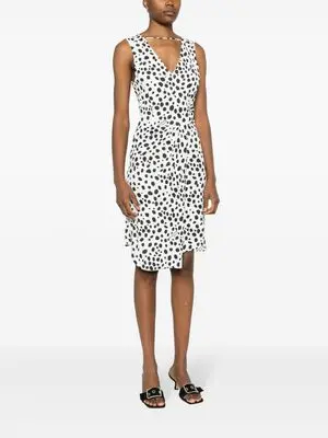 Moschino Polka Dot-print Gathered Dress