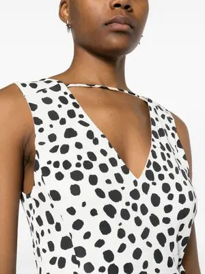 Moschino Polka Dot-print Gathered Dress