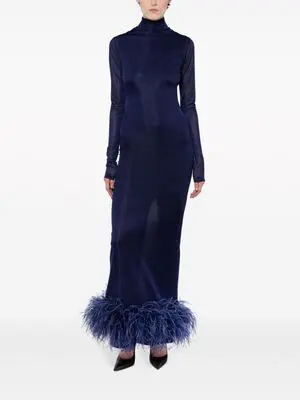 16Arlington Luna Feather-trim Gown