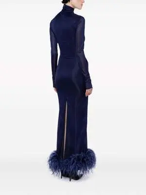 16Arlington Luna Feather-trim Gown