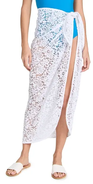 STYLEST Aqualace Quick-drying Lace Pareo - Blanc