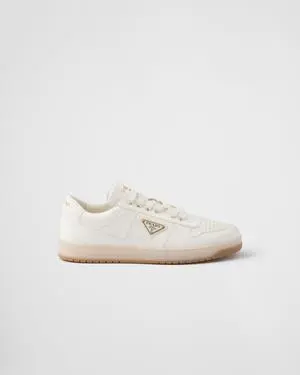 Prada Downtown Nappa Leather Sneakers - Ivory