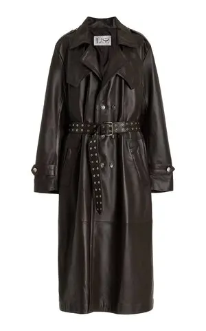LUDOVIC DE SAINT SERNIN Amanda Leather Trench Coat