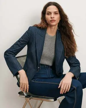 Veronica Beard Naira Denim Dickey Jacket