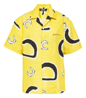 Jacquemus La Chemise Jean Printed Bowling Shirt - Yellow