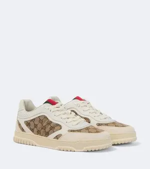 Gucci Re-web Gg Canvas Sneakers - White