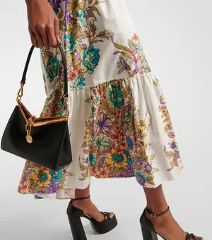Etro Floral Cotton Poplin Maxi Dress