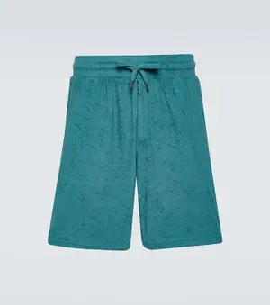 Frescobol Carioca Augusto Cotton-blend Terry Shorts - Green