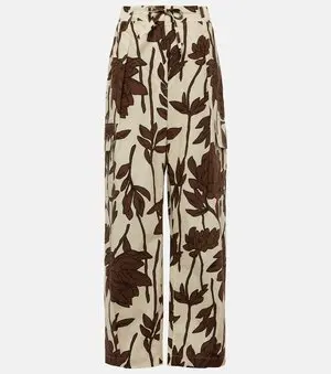 Brunello Cucinelli Printed Cotton Poplin Cargo Pants - White