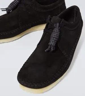 Clarks Weaver Suede Lace-up Sneakers - Black