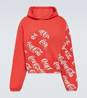 ERL Printed Cotton Hoodie - Orange