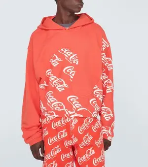 ERL Printed Cotton Hoodie - Orange