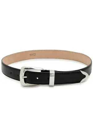 Khaite Benny Leather Belt - Black