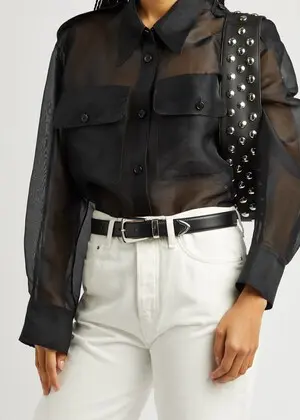 Khaite Benny Leather Belt - Black