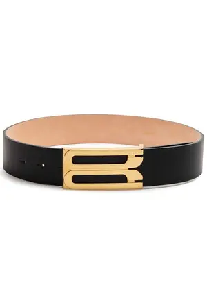 Victoria Beckham Leather Belt With Designer Plaque