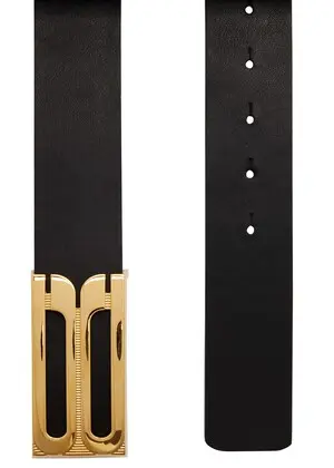 Victoria Beckham Leather Belt With Designer Plaque