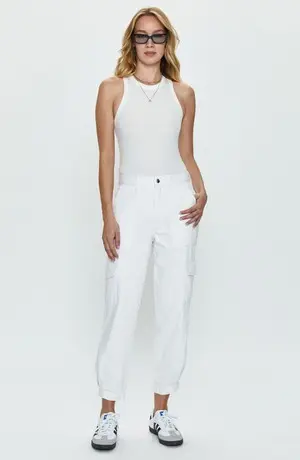PISTOLA Josephine Ankle Barrel Leg Cargo Jeans