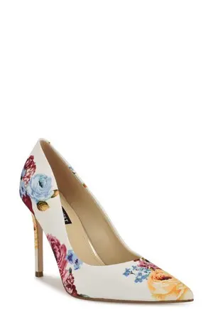 Nine West Floral Pumps - White Floral