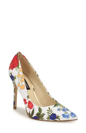 Nine West Nine West Floral Pumps White