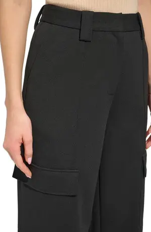 Dkny Straight-leg Crepe Cargo Pants