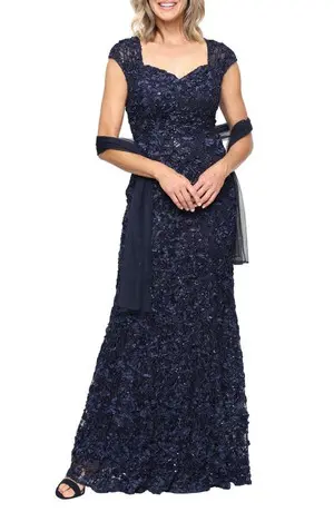 Alex Evenings Off The Shoulder Evening Dresses