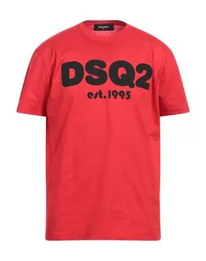 Dsquared2 Man T-shirt Sand Size S Cotton Red