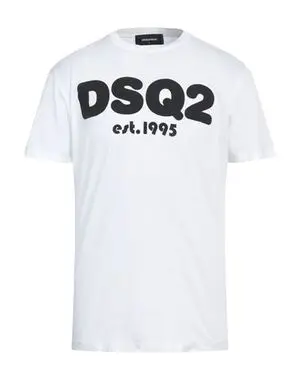 Dsquared2 Man T-shirt Sand Size S Cotton White