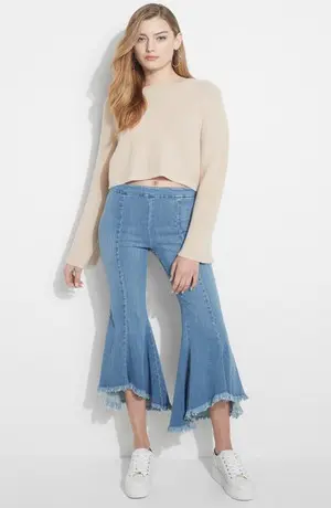 Guess Sofia 1981 Frayed Ankle Flare Jeans