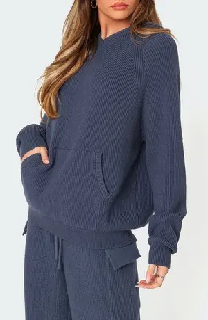 EDIKTED Wynter Oversize Hoodie - Blue