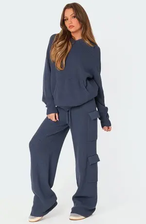 EDIKTED Wynter Oversize Hoodie - Blue