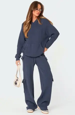 EDIKTED Wynter Oversize Hoodie - Blue