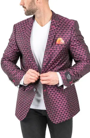 MACEOO Skullrepeat Jacquard Blazer