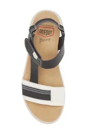 ON FOOT Daytona Platform Sandals - Black/blanco