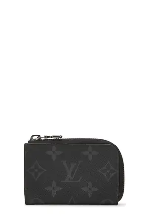 LOUIS VUITTON Monogram Eclipse Canvas Porte Monnaie Jour - Black