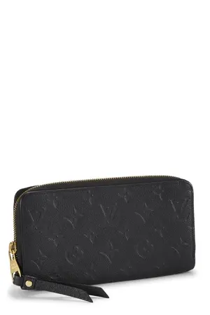 LOUIS VUITTON Monogram Empreinte Zippy Wallet - Black