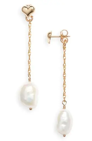 SET & STONES Eloise Freshwater Pearl Drop Earrings - Gold