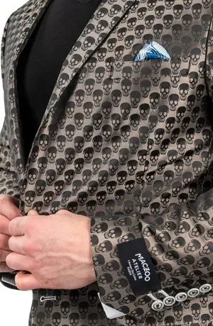 MACEOO Skullrepeat Jacquard Blazer