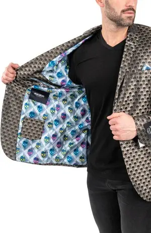 MACEOO Skullrepeat Jacquard Blazer