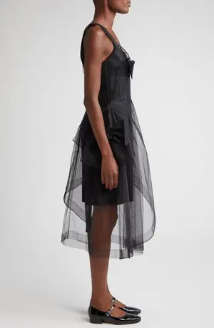 MAISON MARGIELA Sheer Tulle Midi Dress