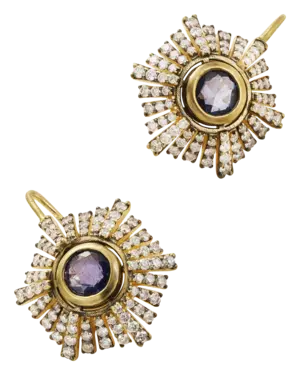 SYLVA & CIE Paris 18-karat Sapphire And Diamond Earrings