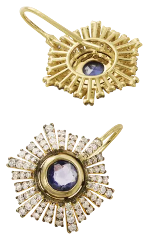 SYLVA & CIE Paris 18-karat Sapphire And Diamond Earrings