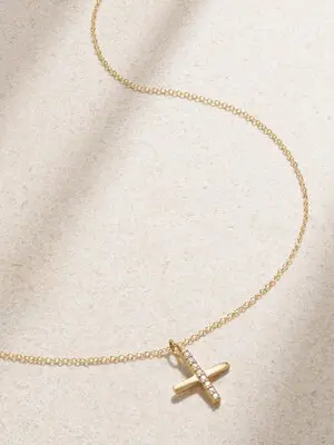 MELISSA JOY MANNING X Marks The Spot 14-karat Recycled Diamond Necklace - Gold
