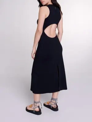 Maje Cutaway Knit Maxi Dress