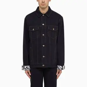 Burberry Indigo Denim Jacket With Contrasting Cuffs - Blue