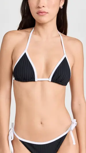 Solid & Striped The Iris Bikini Top - Blackout