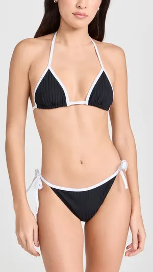 Solid & Striped The Iris Bikini Top - Blackout