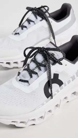 On Cloudmonster Lace Up Sneakers - All White