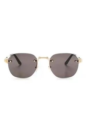 CARTIER Rimless Square-frame Sunglasses - Gold