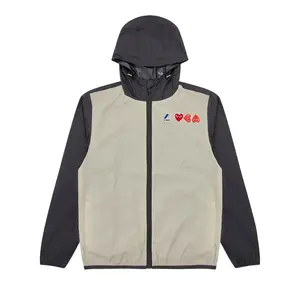 Play Comme Des Garcon X K-way Full Zip Hoodie - Green